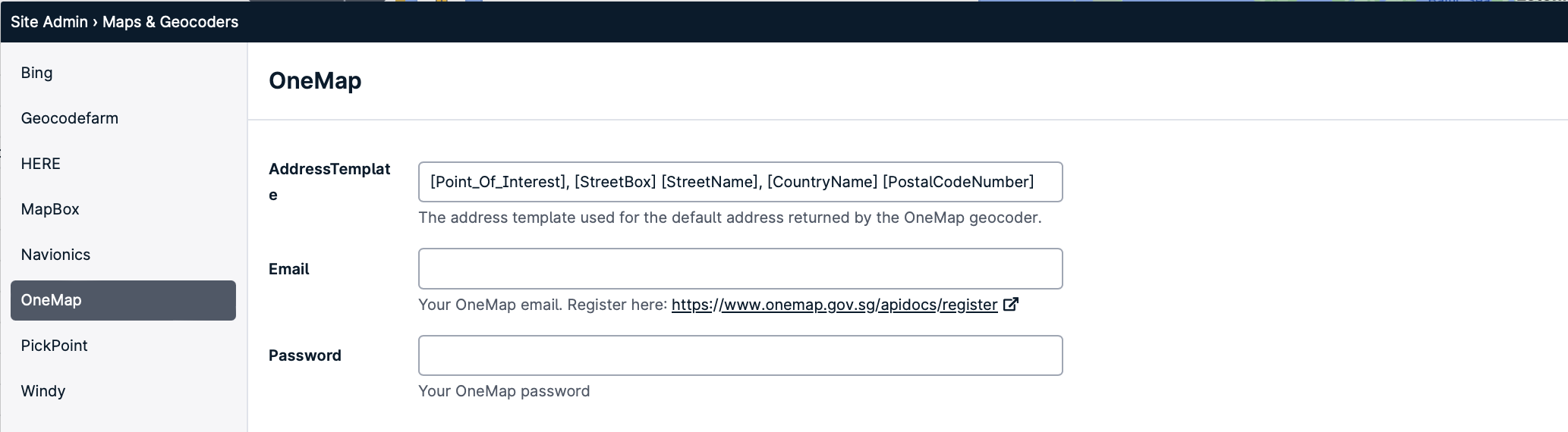 OneMap Singapore installation – GpsGate Support