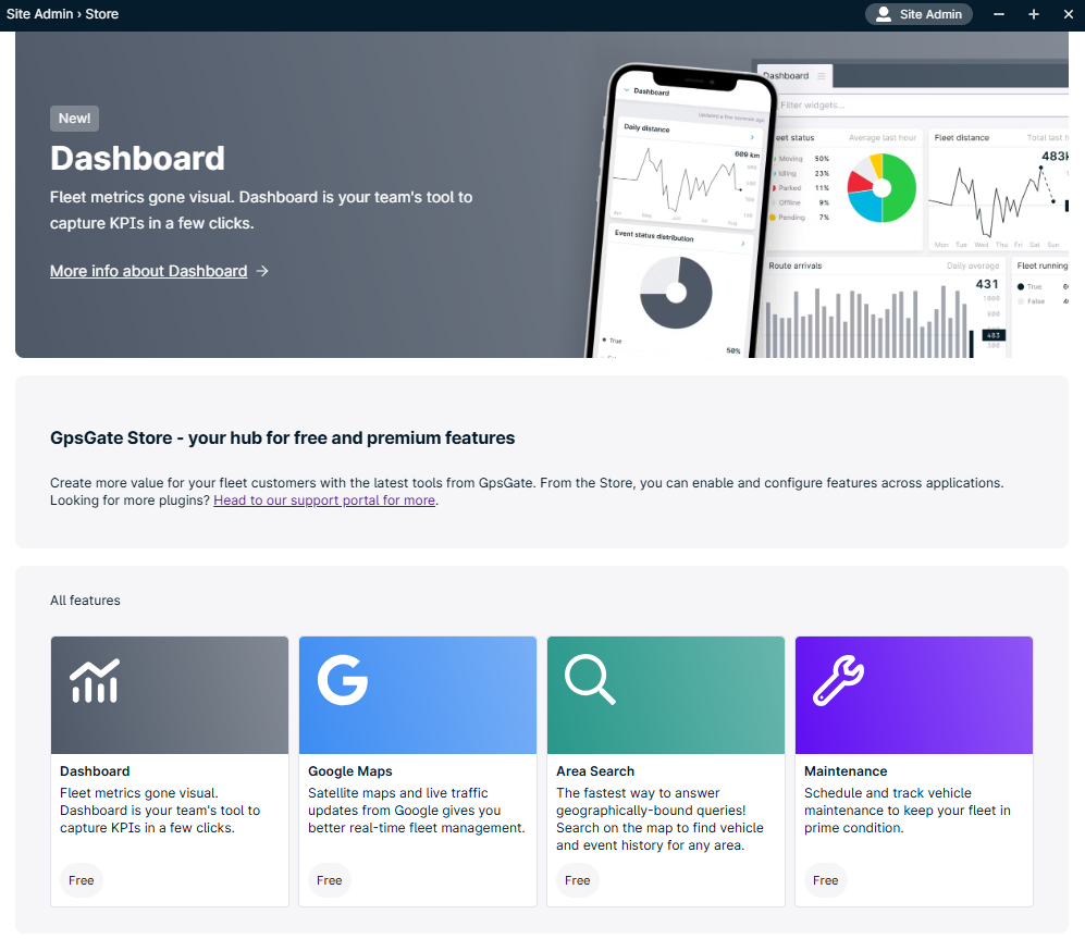 GpsGate Store: enable free & premium features – GpsGate Support