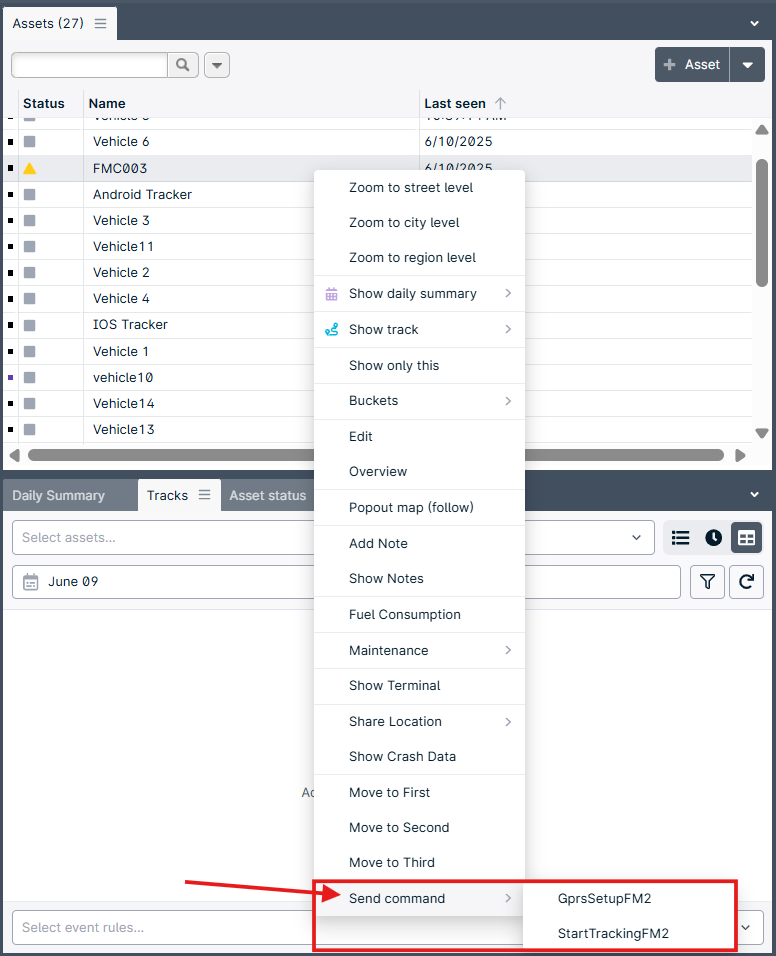 Command panel – GpsGate Support