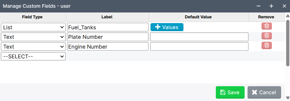 User Custom Fields – GpsGate Support