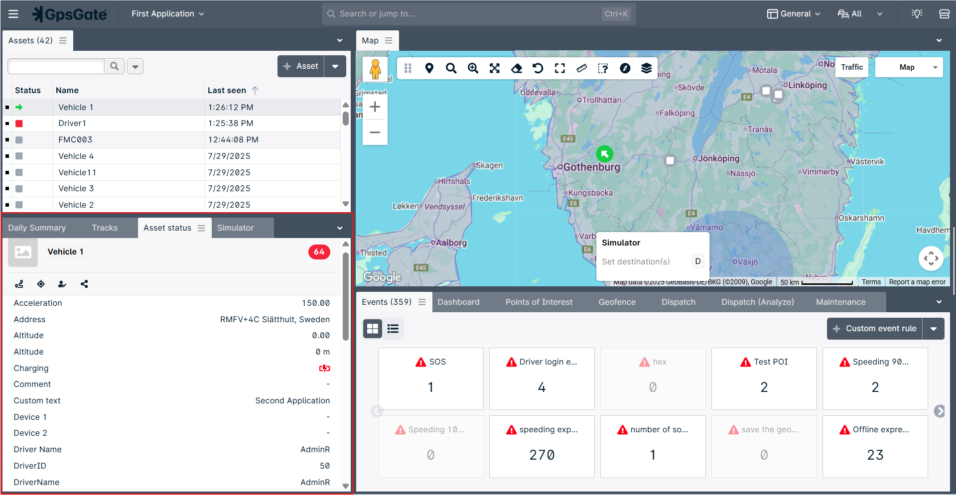 Asset Status Panel – GpsGate Support