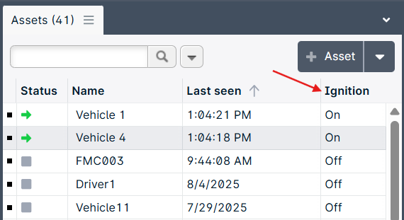 Manage columns: add variables in the assets panel – GpsGate Support