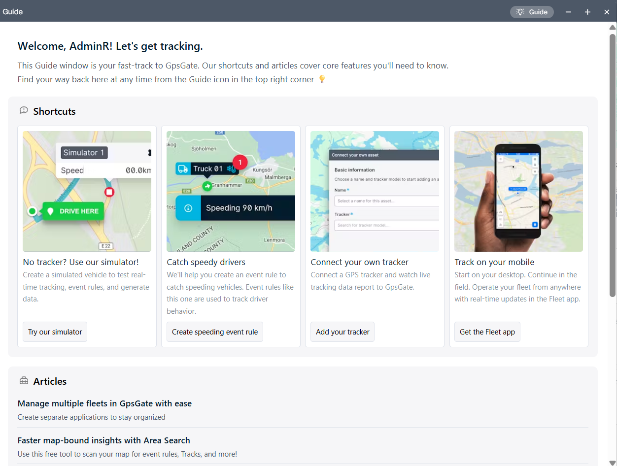 Getting started with GpsGate – GpsGate Support